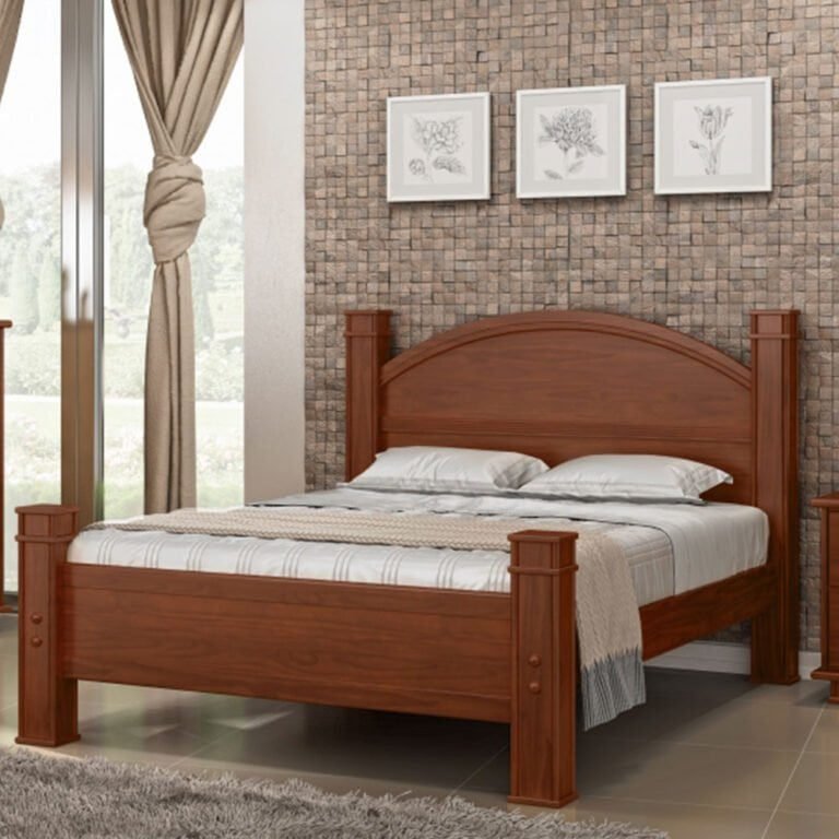 Cama Casal Verona de Madeira Maciça 140cm - Studio Maciço